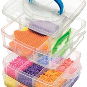 Perler Bead Large Organizer Stackable Storage Container Bead Trays, 3pc.