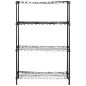 Amazon Basics 4-Shelf Adjustable, Heavy Duty Storage Shelving Unit (350 lbs loading capacity per shelf), Steel Organizer Wire Rack, Black, 36" L x 14" W x 54" H