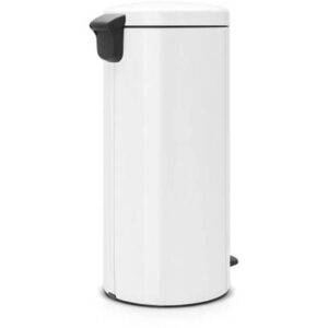 Brabantia New Icon Step Trash Can (8 Gal / White) Soft Closing Kitchen Garbage/Recycling Can with Removable Bucket