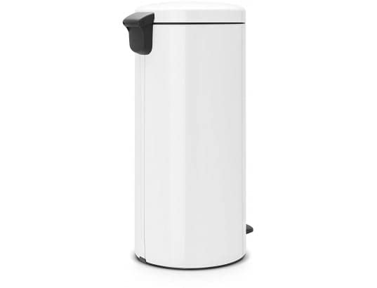 Brabantia New Icon Step Trash Can (8 Gal / White) Soft Closing Kitchen Garbage/Recycling Can with Removable Bucket