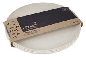 evo sustainable goods 10" plate, set of four, white