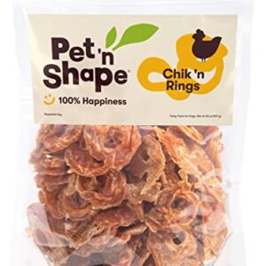 Pet 'n Shape Chik 'n Rings – Natural Chicken Breast Jerky Dog Treats, 2 Pound