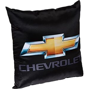 pillow decorative throw chevy bowtie chevrolet black gold gray