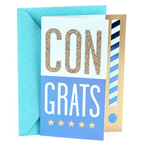 Hallmark Congratulations Card or Graduation Card (Congrats!, Blank Inside)