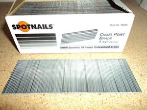 18 gauge brads 1 3/4" spotnails 18528 galvanized brad nails (50,000) case ;#g344t3486g 34bg82g429039