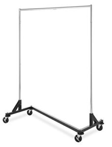 whitmor commercial garment z-rack - silver / black