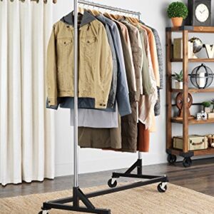 Whitmor Commercial Garment Z-Rack - Silver / Black