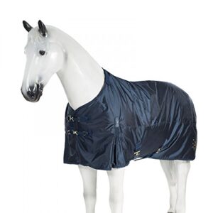 horze crescendo holbrook heavy turnout blanket, 400gs, peacoat dark blue - 84