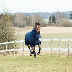 Horze Crescendo Holbrook Heavy Turnout Blanket, 400gs, Peacoat Dark Blue - 84