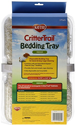 Kaytee CritterTrail Habitat Disposable Bedding Tray, 9-Count Total (3 Packages with 3 Trays Each)