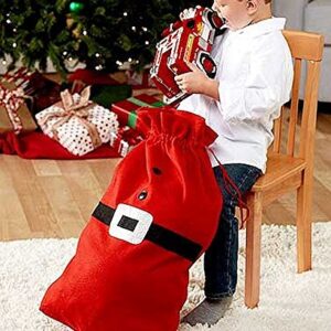 Set of 3 Large Fabric Santa Sacks