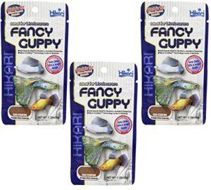 (3 pack) hikari usa tropical fancy guppy for pet health, 0.77-ounce each