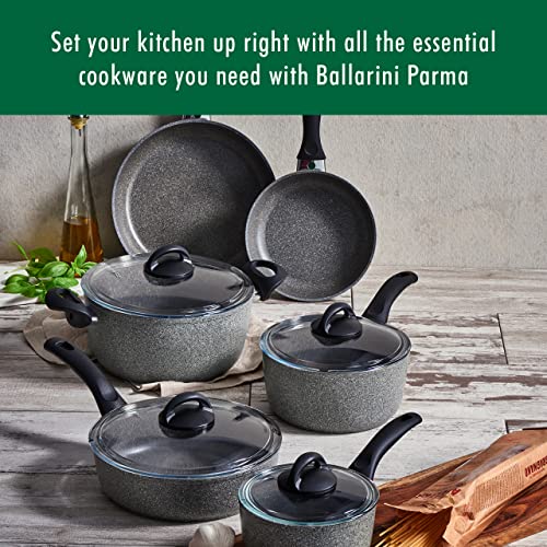 BALLARINI Parma by HENCKELS 10-pc Nonstick Pot and Pan Set, Made in Italy, Set includes fry pans, saucepans, sauté pan and Dutch oven with lid