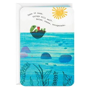 hallmark get well card (turtle floating)