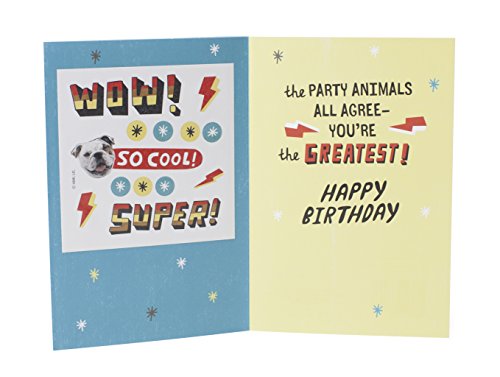 Hallmark Birthday Card for Kids with Stickers (Dog Party) (0399RZB1200)