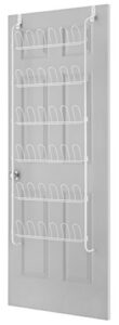 whitmor 18-pair over the door shoe rack, unisex, white