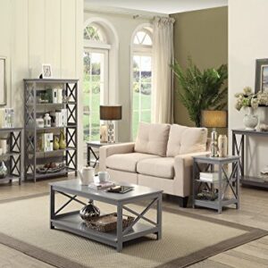 Convenience Concepts Oxford End Table with Shelves, Gray