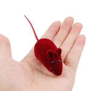 Dog Cat Playing Toy Squeak Noise Toy Lovely Rat Toy Mice False Mouse Bauble 4PCS Multi-colors