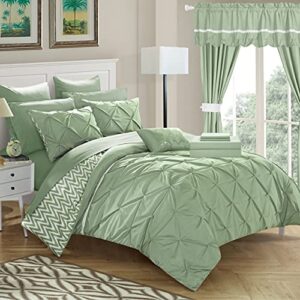 chic home jacksonville bedding set, king, green