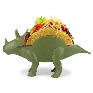 funwares original tricerataco - the ultimate dinosaur taco holder, fun and practical white elephant gift, hold 2 tacos