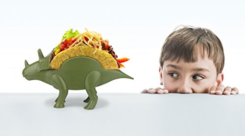 Funwares Original Tricerataco - The Ultimate Dinosaur Taco Holder, Fun and Practical White Elephant Gift, Hold 2 Tacos