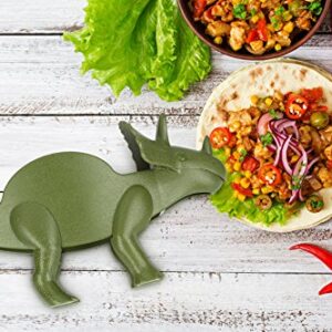 Funwares Original Tricerataco - The Ultimate Dinosaur Taco Holder, Fun and Practical White Elephant Gift, Hold 2 Tacos