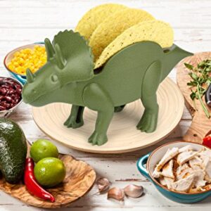 Funwares Original Tricerataco - The Ultimate Dinosaur Taco Holder, Fun and Practical White Elephant Gift, Hold 2 Tacos