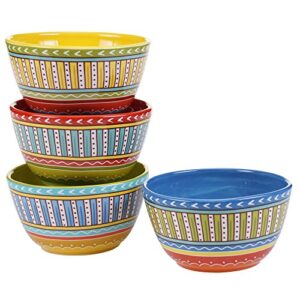 certified international valencia ice cream bowls (set of 4), 6", multicolor