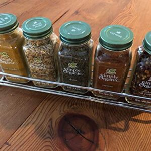 Unum Chrome Wall-Mount/Cabinet Door Spice Rack (x4) – Single Tier Hanging Spice Organizers/Racks - Pantry, Kitchen Wall/Cupboard, Over Stove, and Closet Door Storage – 11 3/8"L x 3"D x 2"H