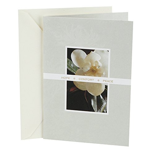 Hallmark Sympathy Card (White Floral Gray)