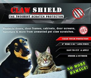 claw shield the toughest scratch protector, claw barrier for anxious dog. prevent door, door frame & wall damage scratch barrier for dog & cat clawing