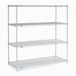 nexel chrome wire shelving, 60" w x 18" d x 54" h