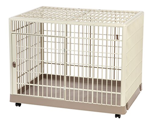 IRIS Plastic Animal Cage, Beige, Small