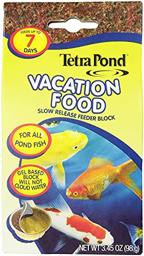 (4 Pack) TetraPond Vacation Food Slow Release Feeder Block, 3.45 Ounce Each