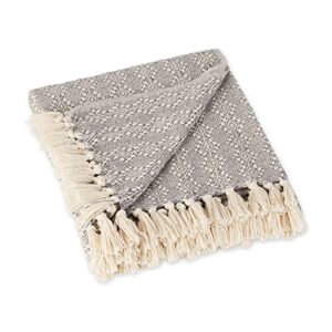 dii diamond throw collection cotton woven, 50x60, gray