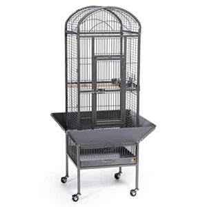 prevue pet products 34511 dometop bird cage, small, black hammertone