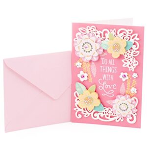 hallmark signature birthday card (scattered flowers)