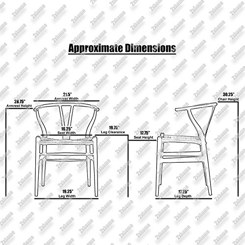 2xhome Bone Wooden Dining Chair, Natural