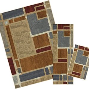 Mohawk Home Soho Regnar Geometric Squares Area Rug Set, 1'6"x2'6", 1'8"x5', 5'x7', Multi