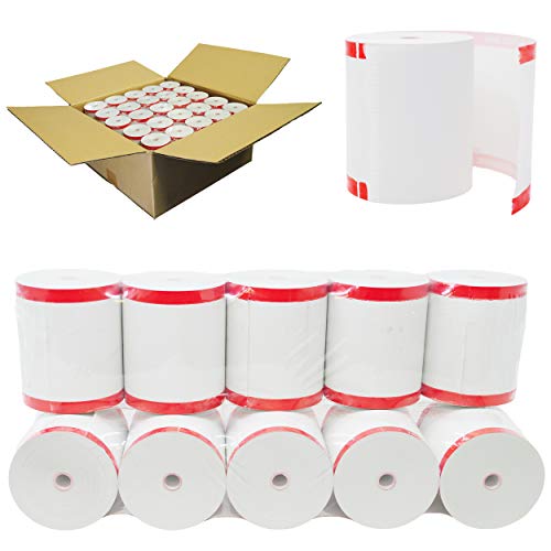 BuyRegisterRolls [50 GSM Paper Thickness Coreless] 3 1/8 x220 Thermal Paper Rolls (50 Rolls) For TM-T88III, TM-T88IV, TM-T88V, TSP100, CT-S300, CT-S2000, M129B, M129C