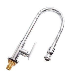 inchant single lever flexible pull out kitchen water tap sink faucet single-tube cold water basin taps vanity vessel faucets deck mount chrome finish