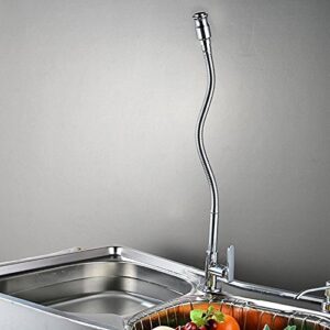 Inchant Single Lever Flexible Pull Out Kitchen Water Tap Sink Faucet Single-Tube Cold Water Basin Taps Vanity Vessel Faucets Deck Mount Chrome Finish