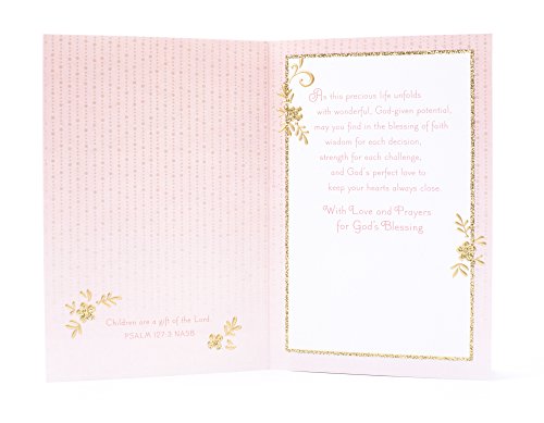 Dayspring Baptism Greeting Card for Baby Girls (Baby Feet) (0399RZA1004)