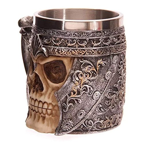 EightHD Stainless Steel Skull Mug 3D Design Cup