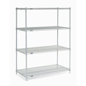 nexel chrome wire shelving, 54" w x 24" d x 63" h