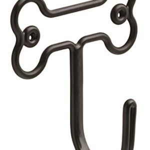 Franklin Brass Bone Shaped Hook Wall Hooks, Black, FBWBONE-FB-C