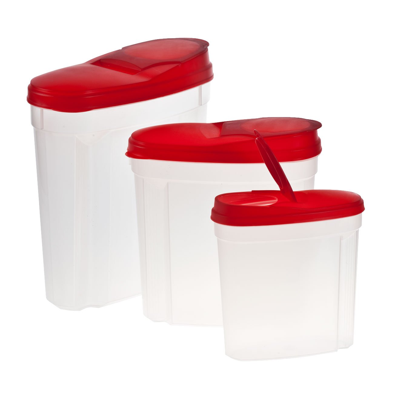 WalterDrake Pour and Store Plastic Dispensers Set of 3 Food Storage Container