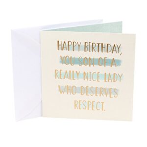 hallmark studio ink birthday card  (son of a), sarcastic humor (0299rzj5029)