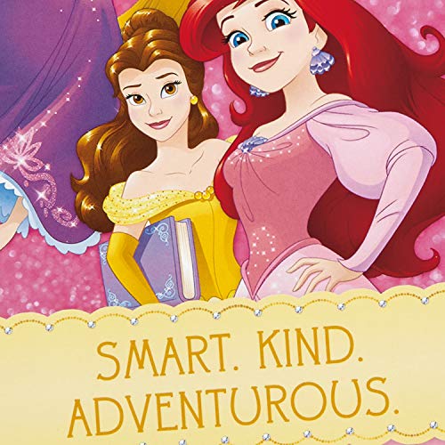 Hallmark Birthday Greeting Card for Kids (Disney Princess Earring Stickers)