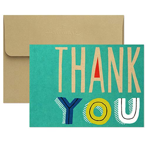 Hallmark Boxed Thank You and Blank Cards Assortment (Four Assorted Designs, 40 Note Cards and Envelopes), 5WDN2066